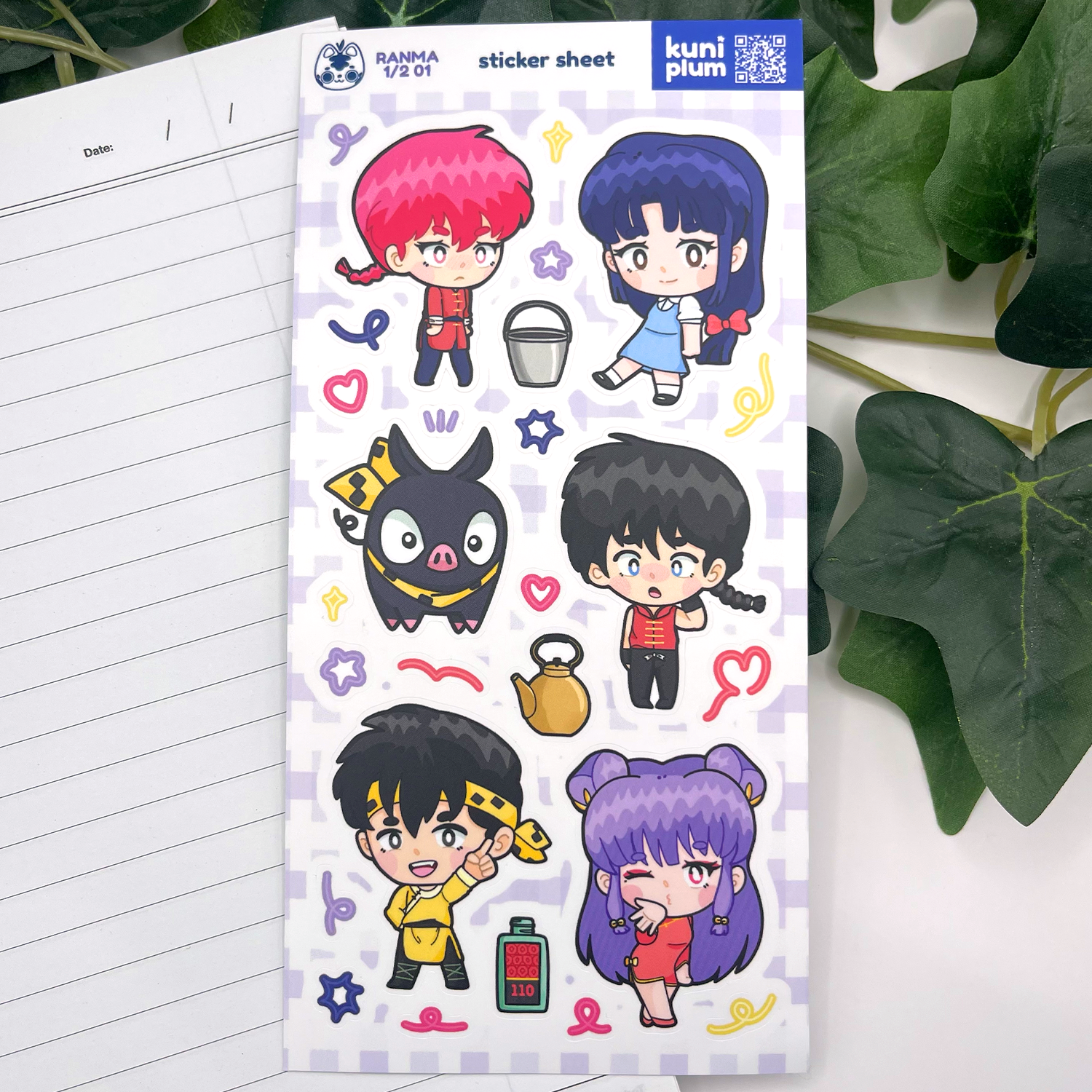 Ranma 1/2 Sticker Sheet – kuniplum